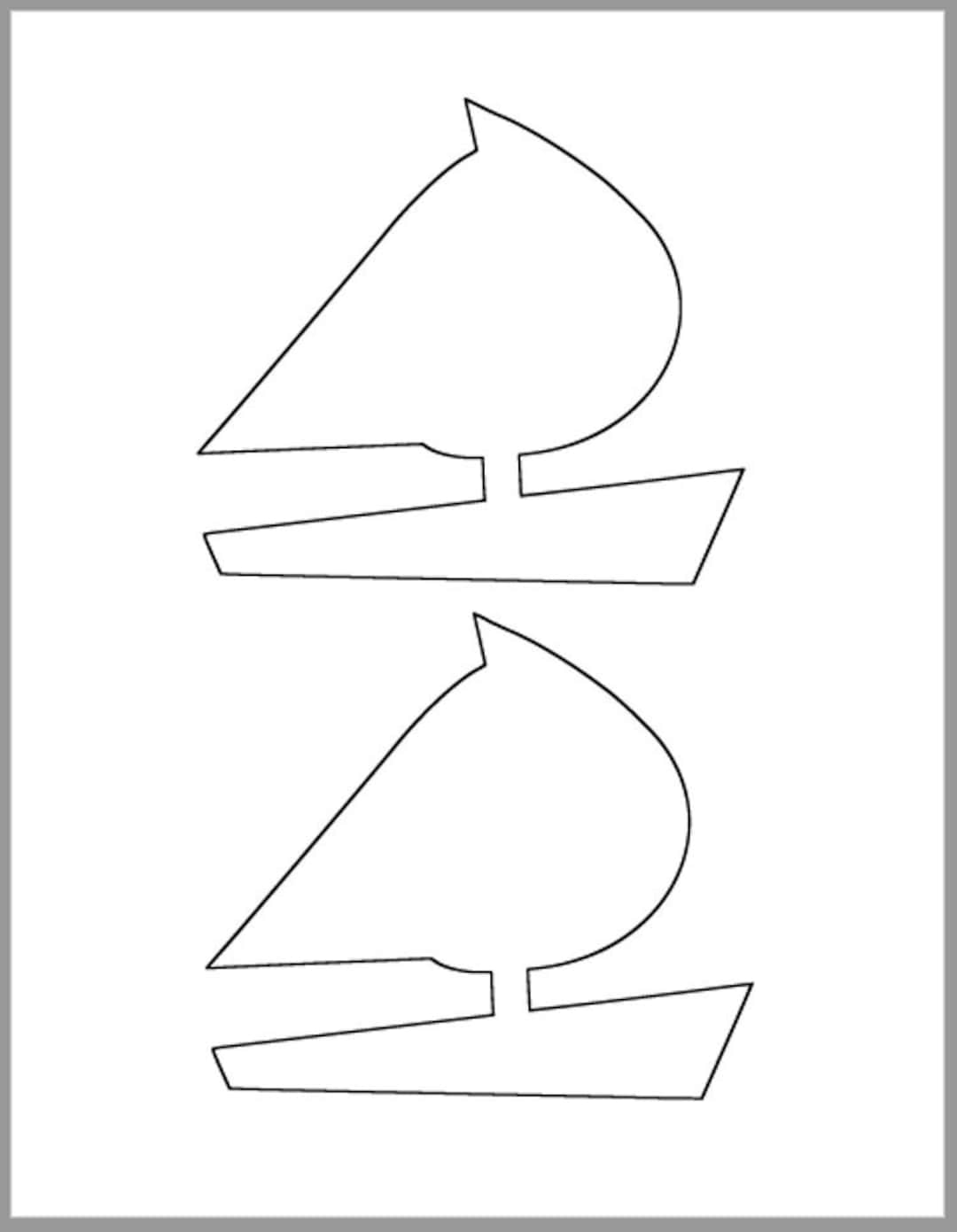 Printable Sailboat Stencil