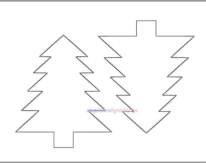 Printable Pine Tree Template-pdf Download-tree Cutout-christmas Tree ...