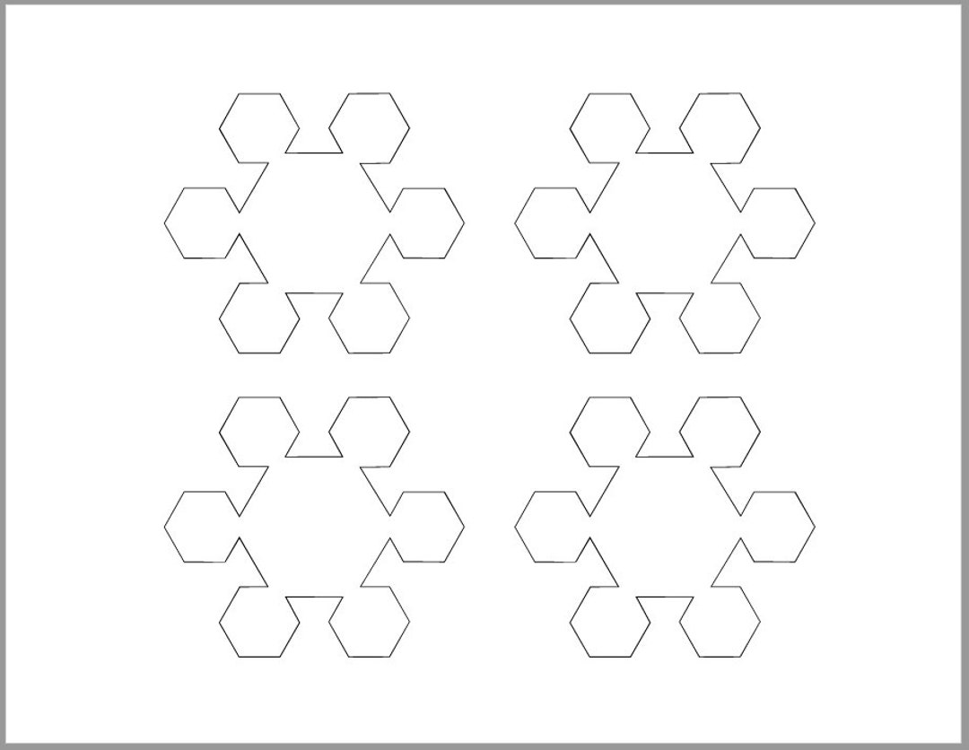 3 Inch Snowflake Template-printable Snowflake-winter Crafts-christmas ...