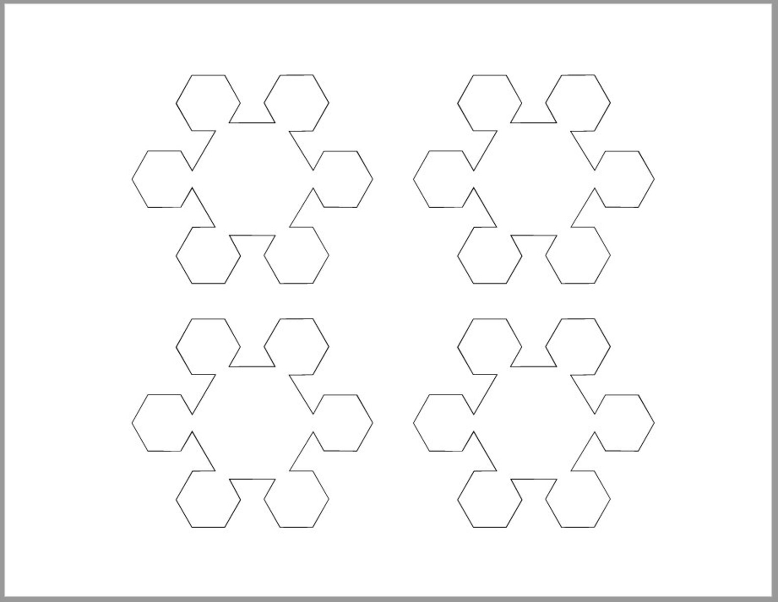 3 Inch Snowflake Template-printable Snowflake-winter - Etsy