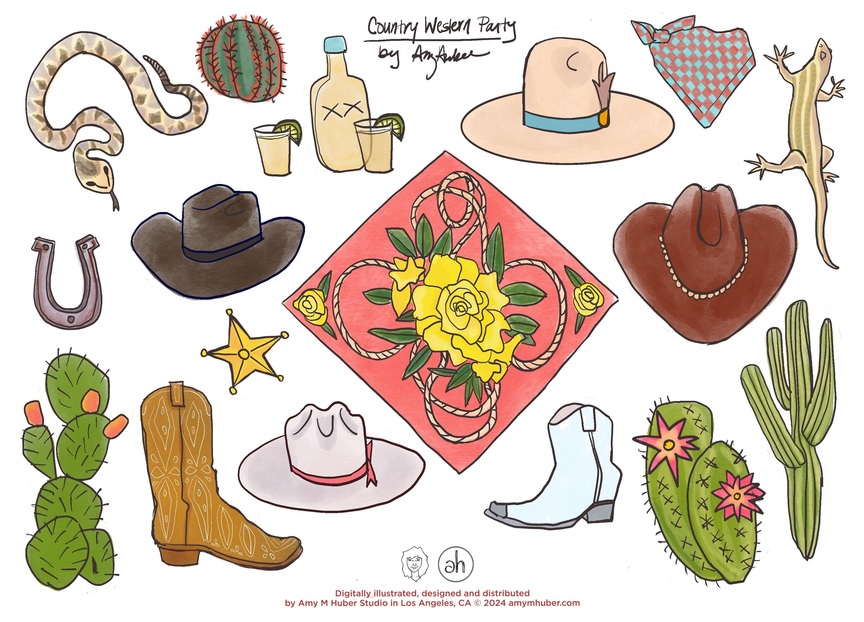 Hand-drawn Look – Clip Art – Digital Stickers – Graphic Design – Poster ...