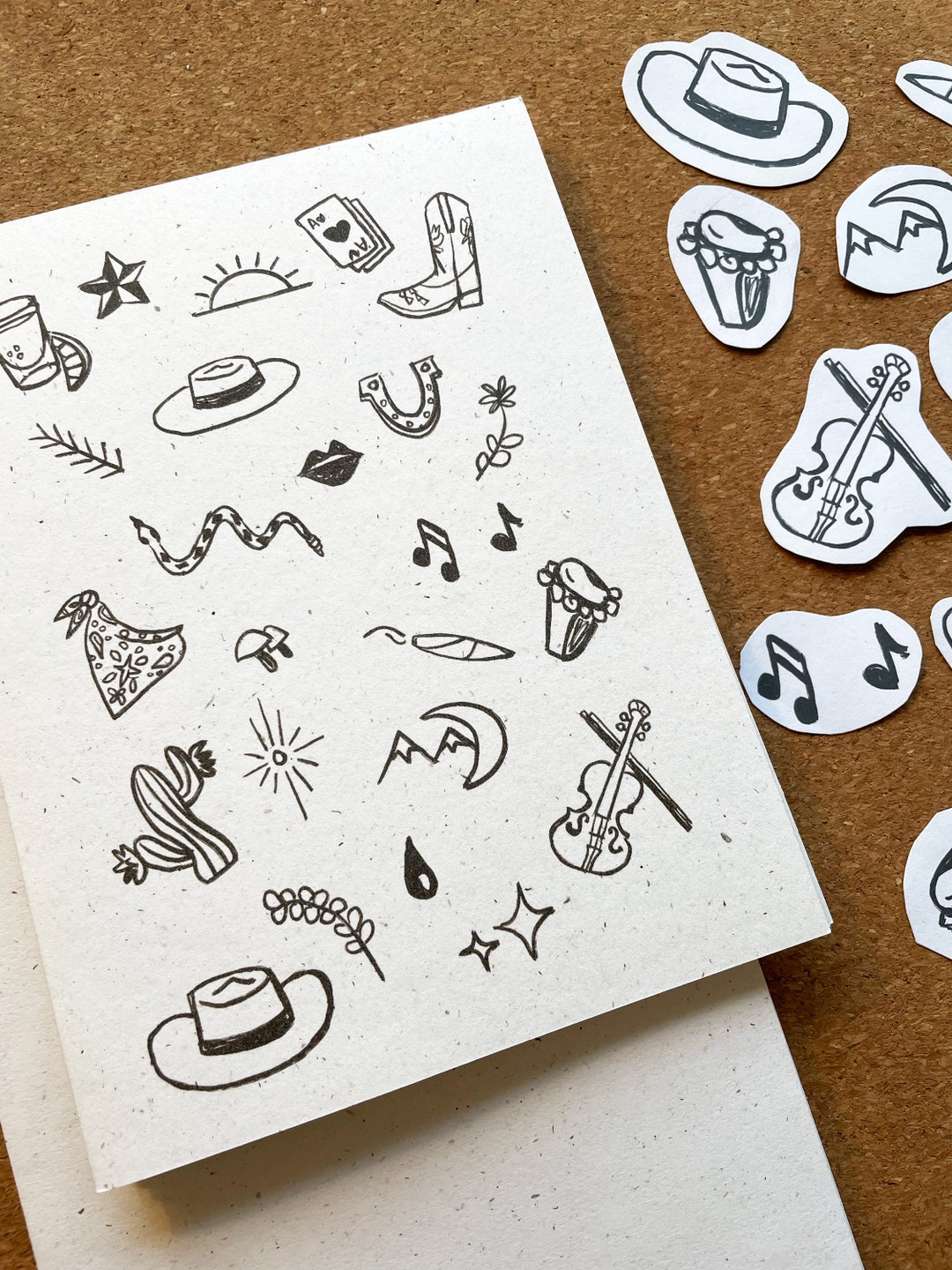 Howdy Partner Notecard & Sticker Set - Etsy
