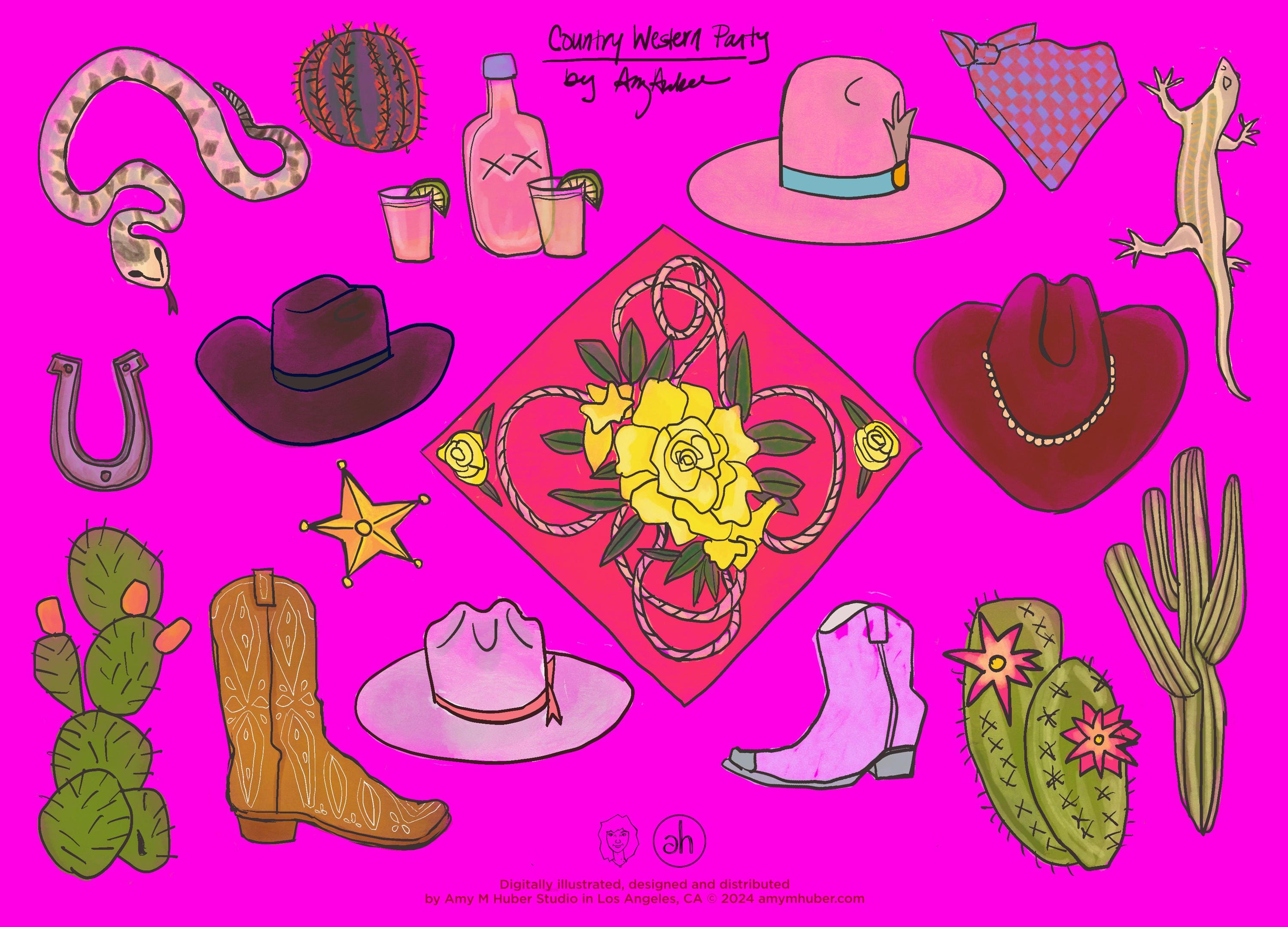 Hand-drawn Look – Clip Art – Digital Stickers – Graphic Design – Poster ...