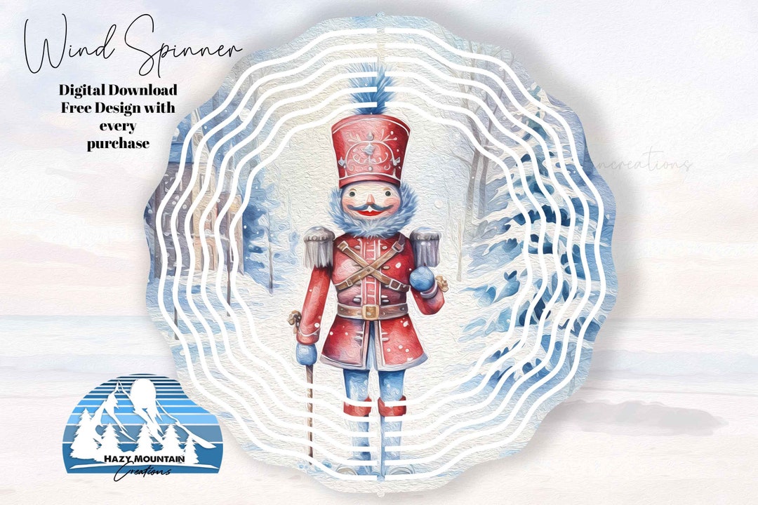 Winter Nutcracker Scene Spinner Winter Snow Nutcracker - Etsy