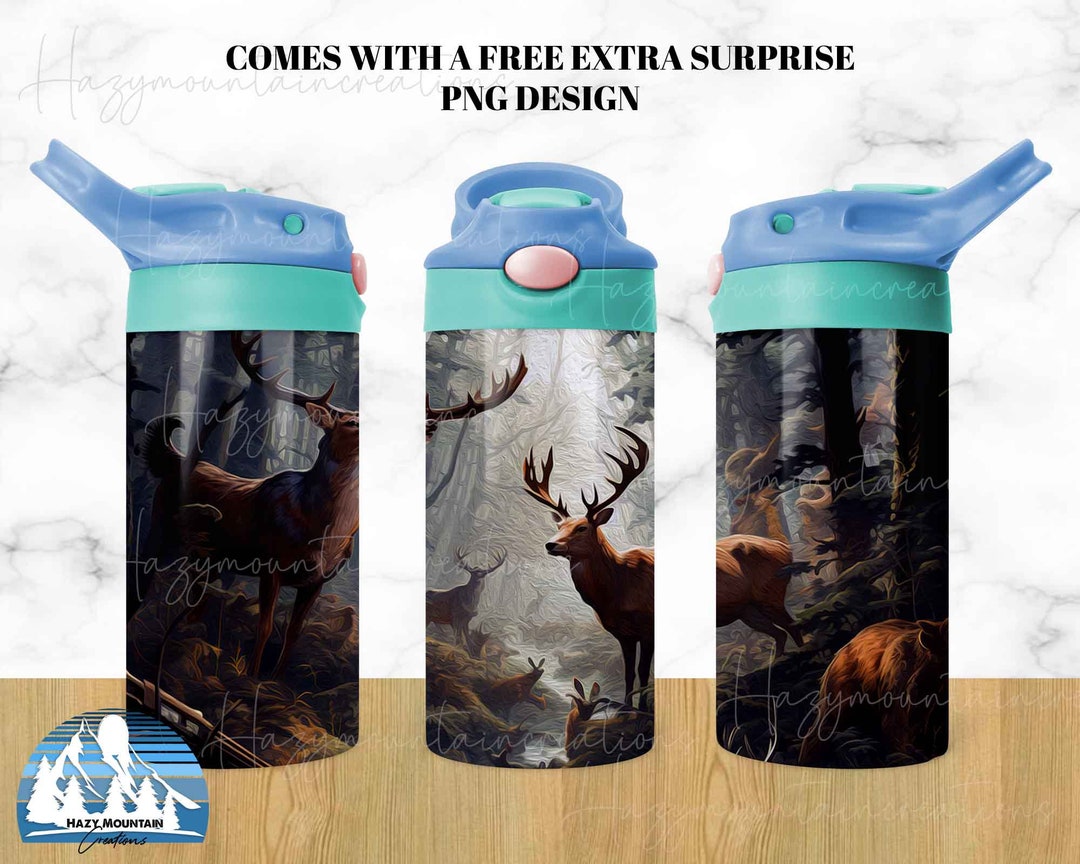 Deer Hunting Sublimation Kids Tumbler Design, Hunting, Deer Hunting ...