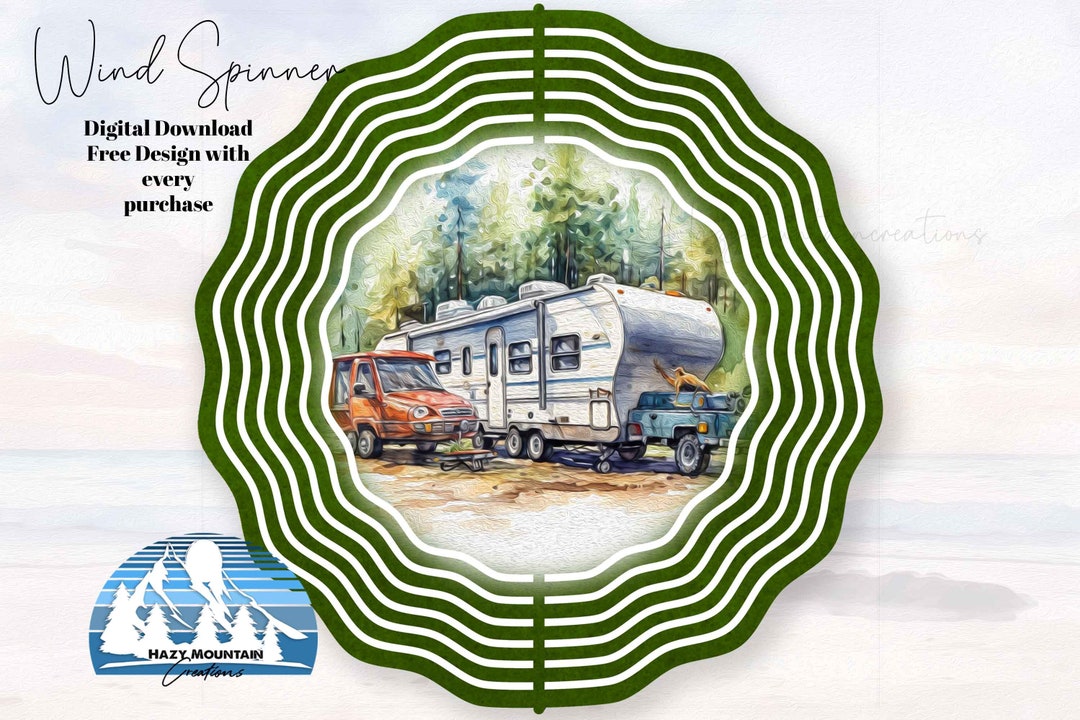 Fifth Wheel Sublimation Wind Spinner Design, Wind Spinner DESIGN ONLY ...