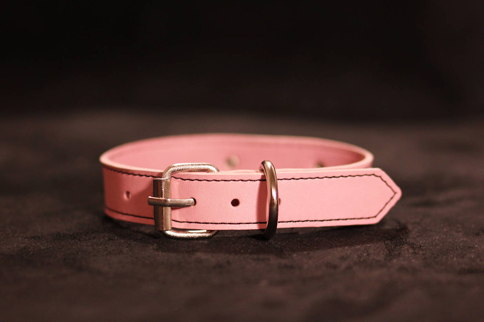 Ddlg Collar Pink Choker Kitten Play Collar Leather Bdsm Collar Etsy