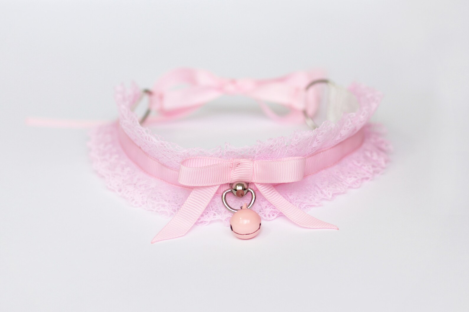 DDLG Choker Black Lace Choker Kitten Play With Bell Collar - Etsy