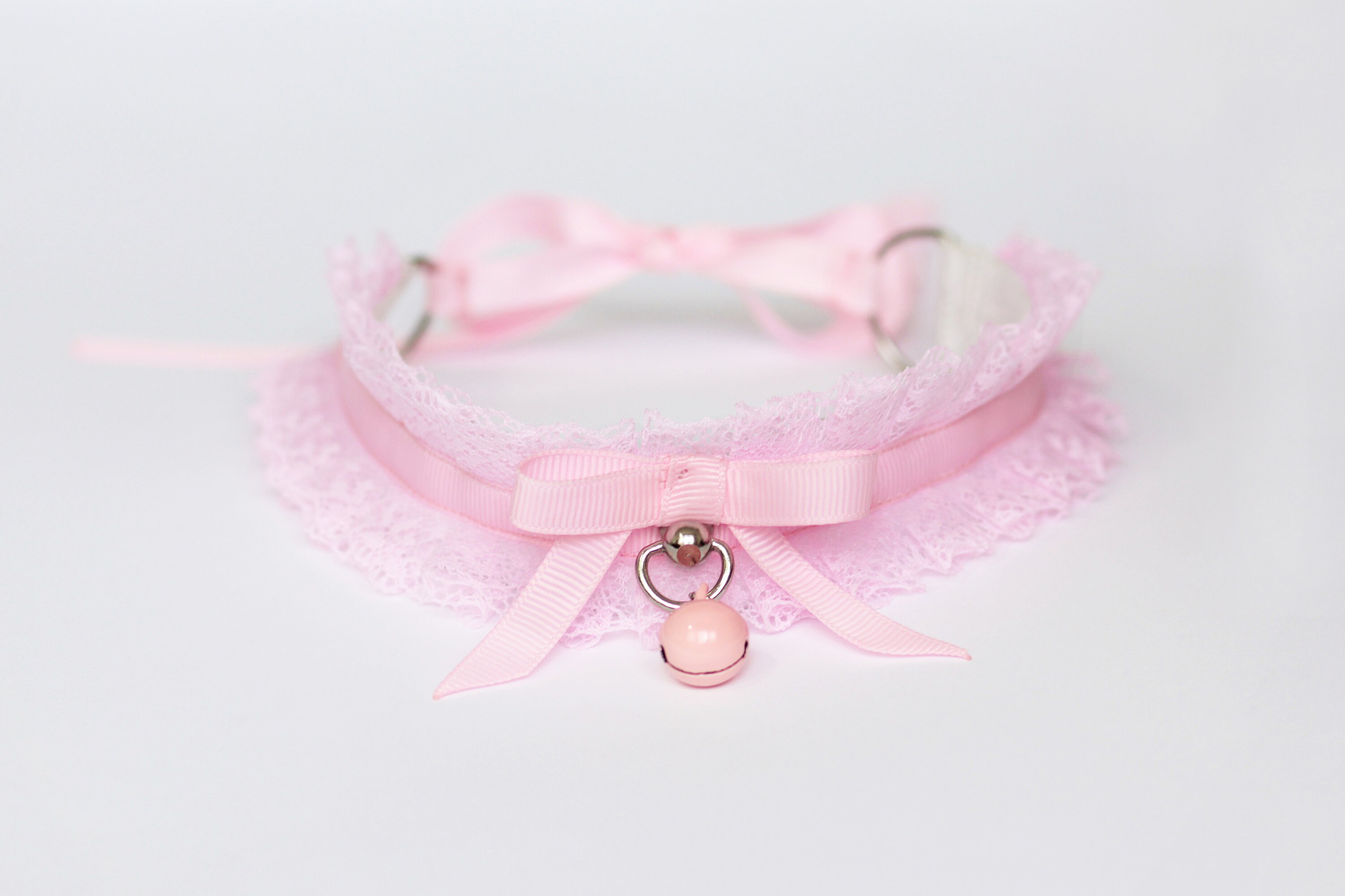 DDLG Choker Black Lace Choker Kitten Play With Bell Collar Bdsm Kitten ...