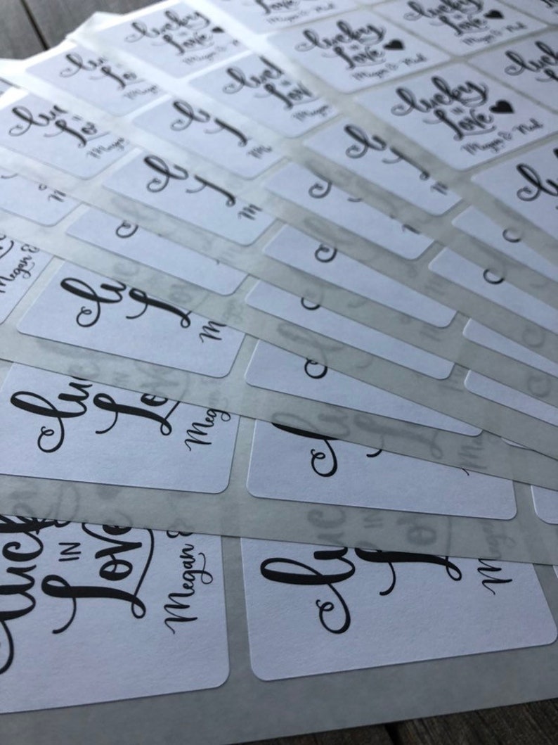 Lucky in Love Lottery Ticket Favor Sticker Lotto Sticker - Etsy