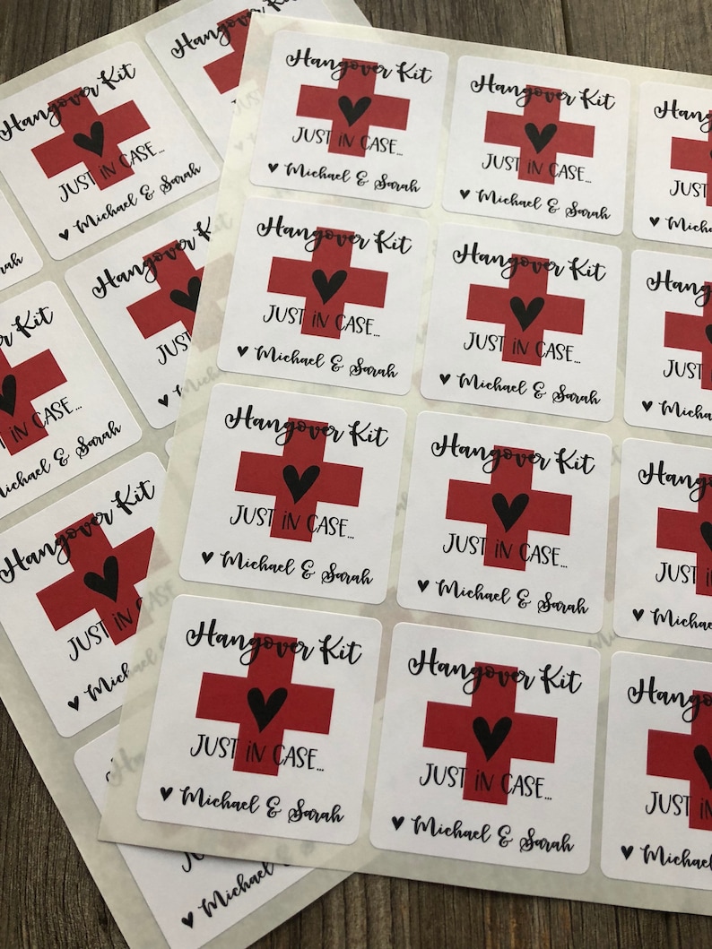 Hangover Kit Sticker Hangover Kit in Sickness and in Health | Etsy