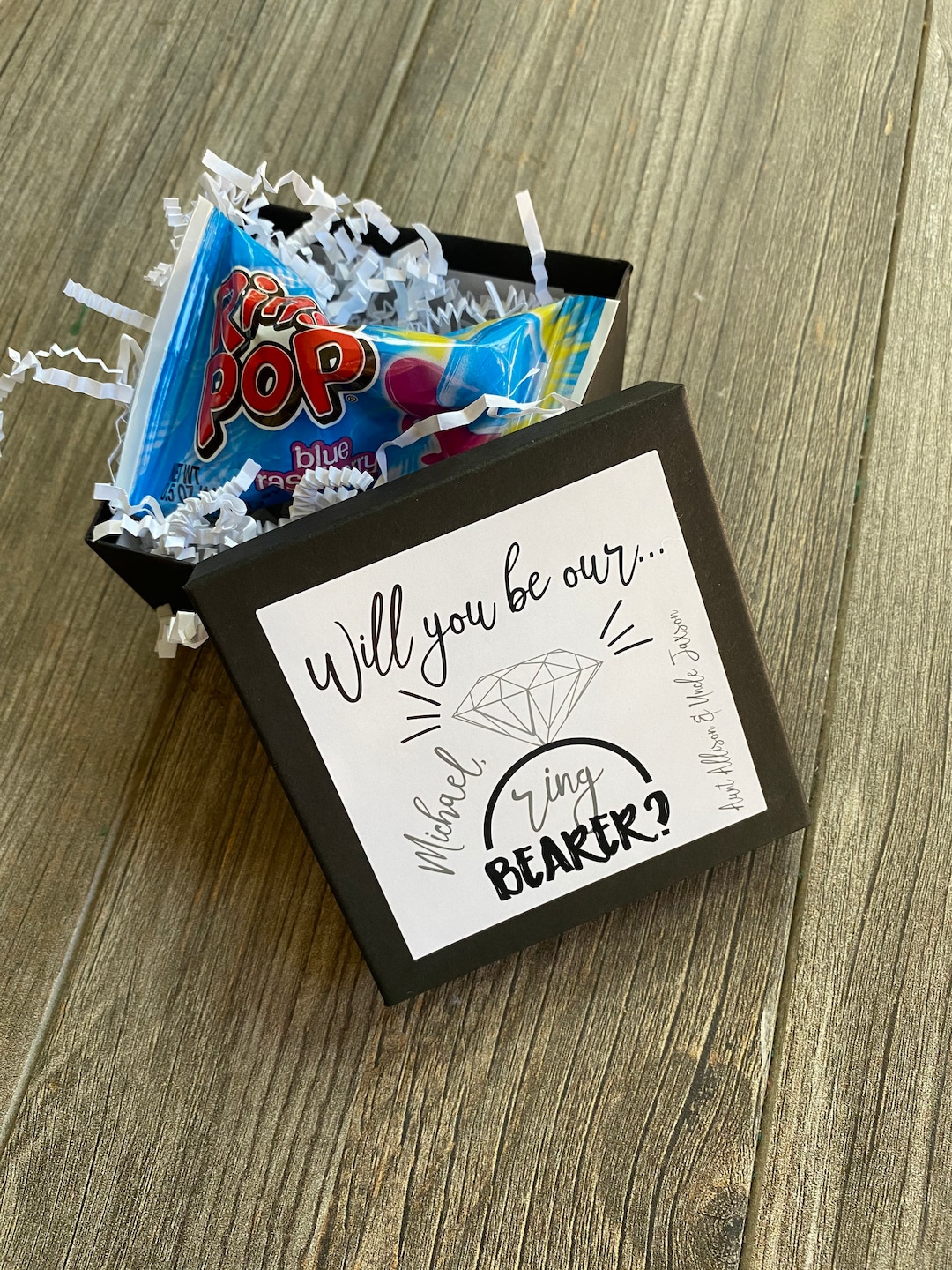 Ring Bearer Proposal Box: Simple Personalized Ring Security Gift, Will ...