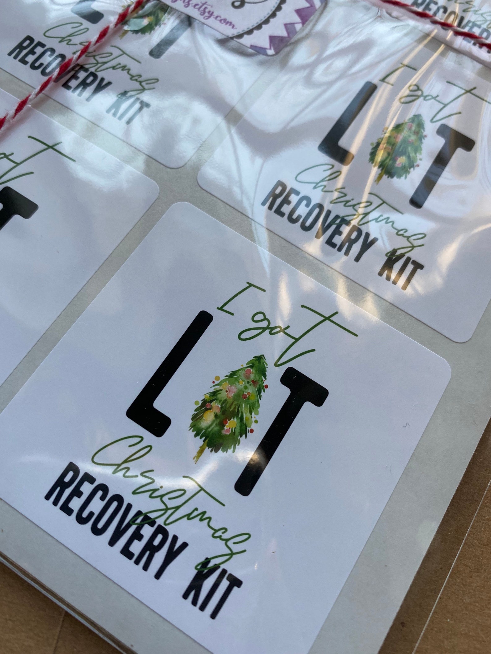 Christmas Recovery Kit Christmas Hangover Sticker Holiday | Etsy
