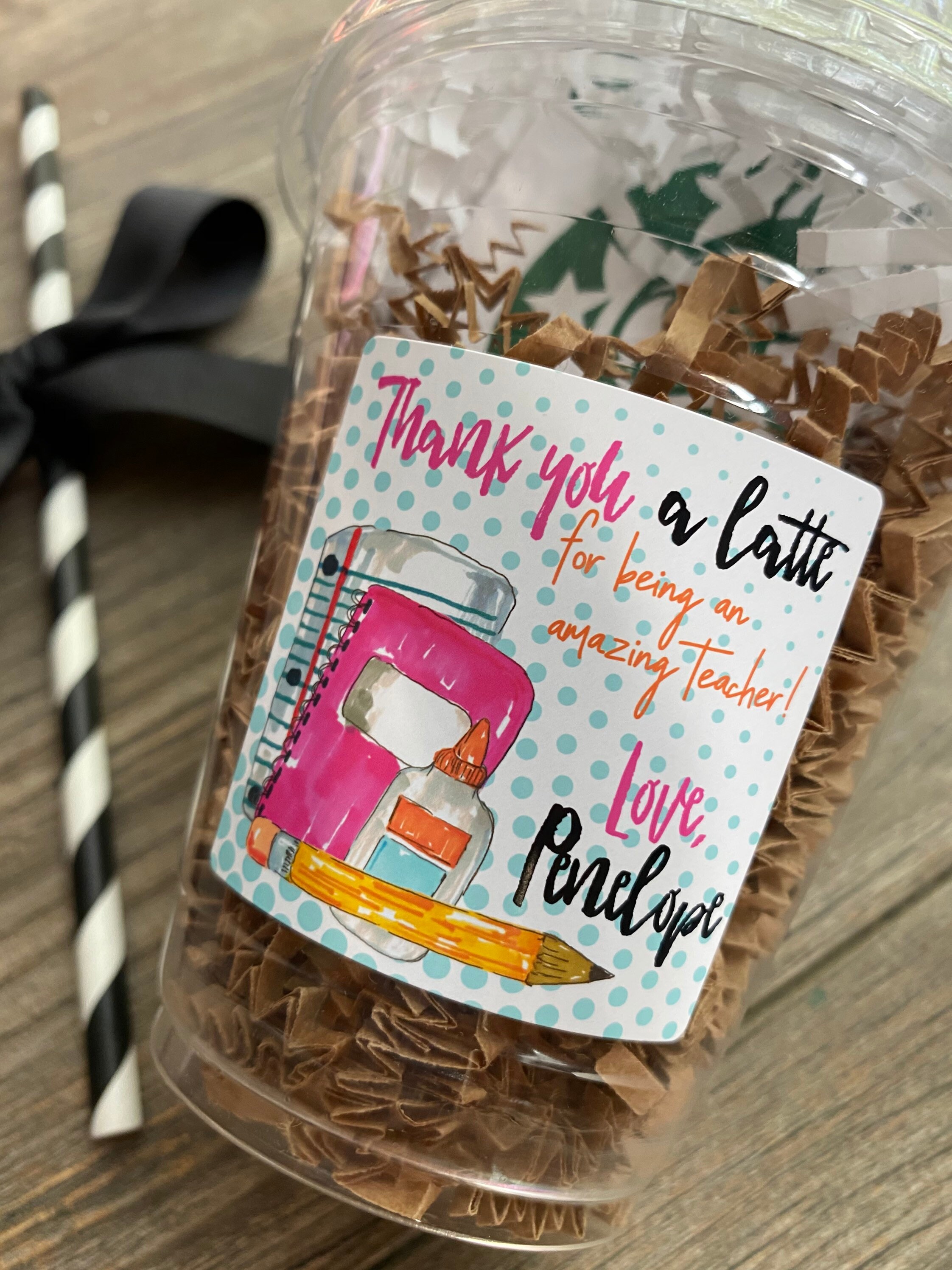 Coffee Cup Gift Card Holder Teacher Appreciation Gift Thank - Etsy