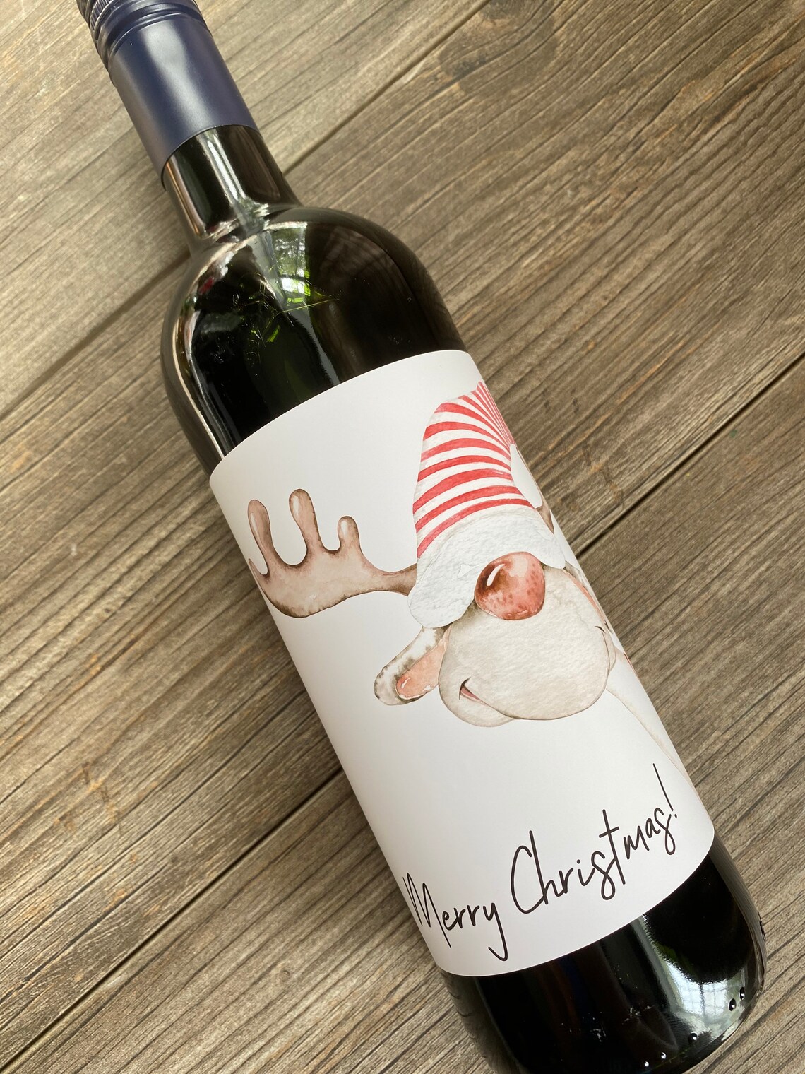 Christmas WINE LABELS, Holiday Table Decoration, Wine Gifts for Wine ...