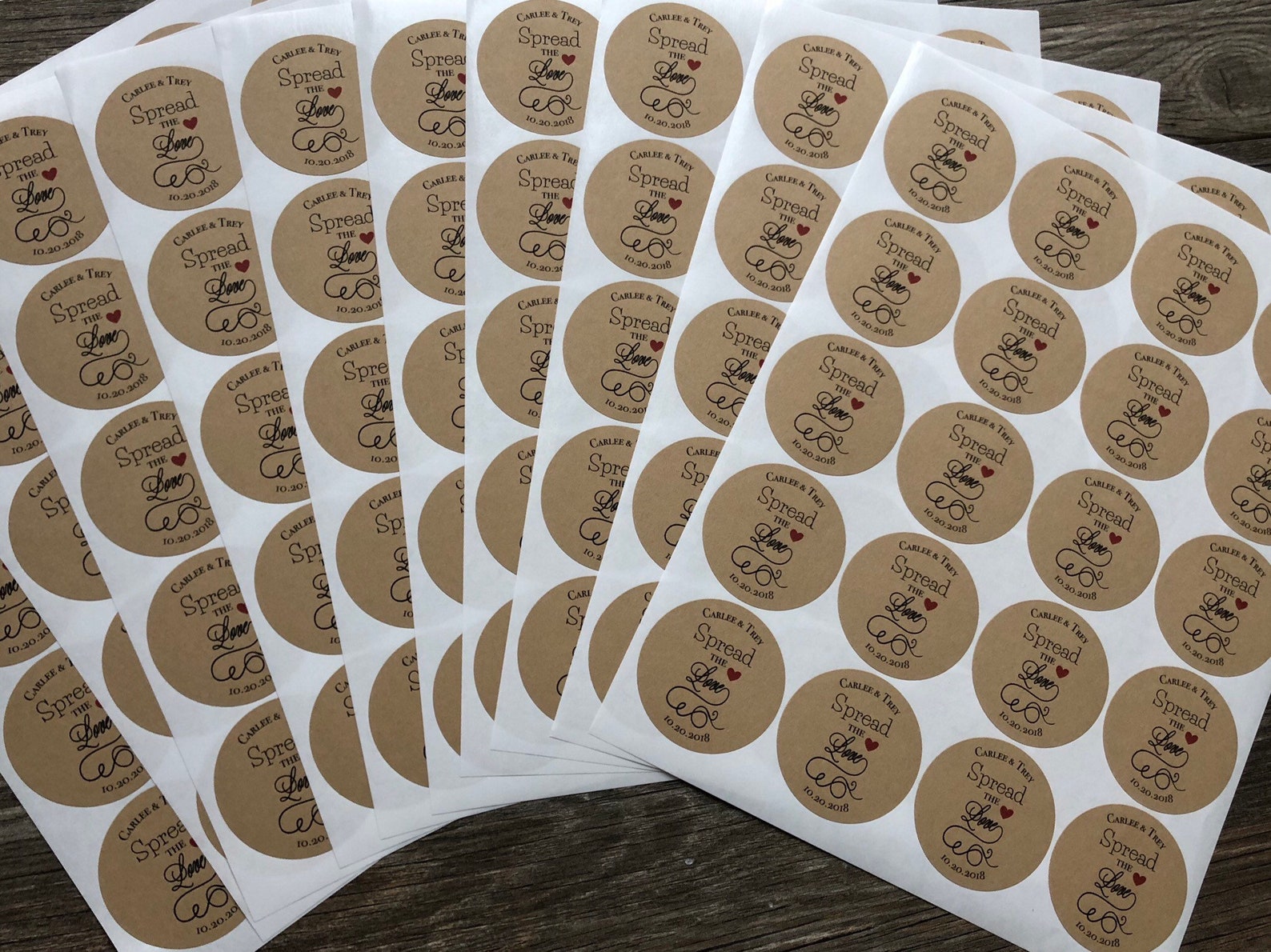 Spread the Love Label Spread the Love Sticker Bridal Shower | Etsy