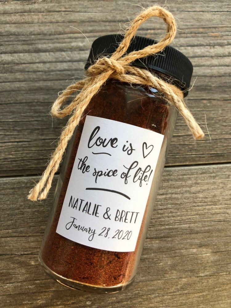 Spice Wedding Favor Stickers, Love is the Spice of Life, Thanks for ...