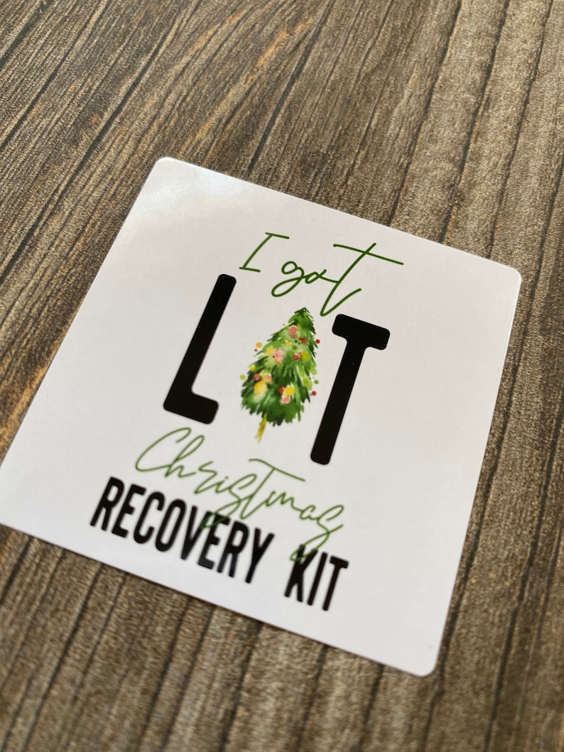 Christmas Recovery Kit Christmas Hangover Sticker Holiday - Etsy