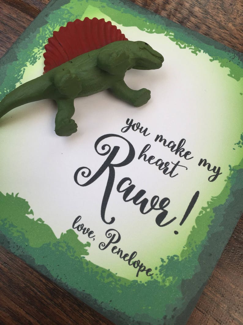 Kids Valentines Day Cards for Class Exchange Dinosaur - Etsy
