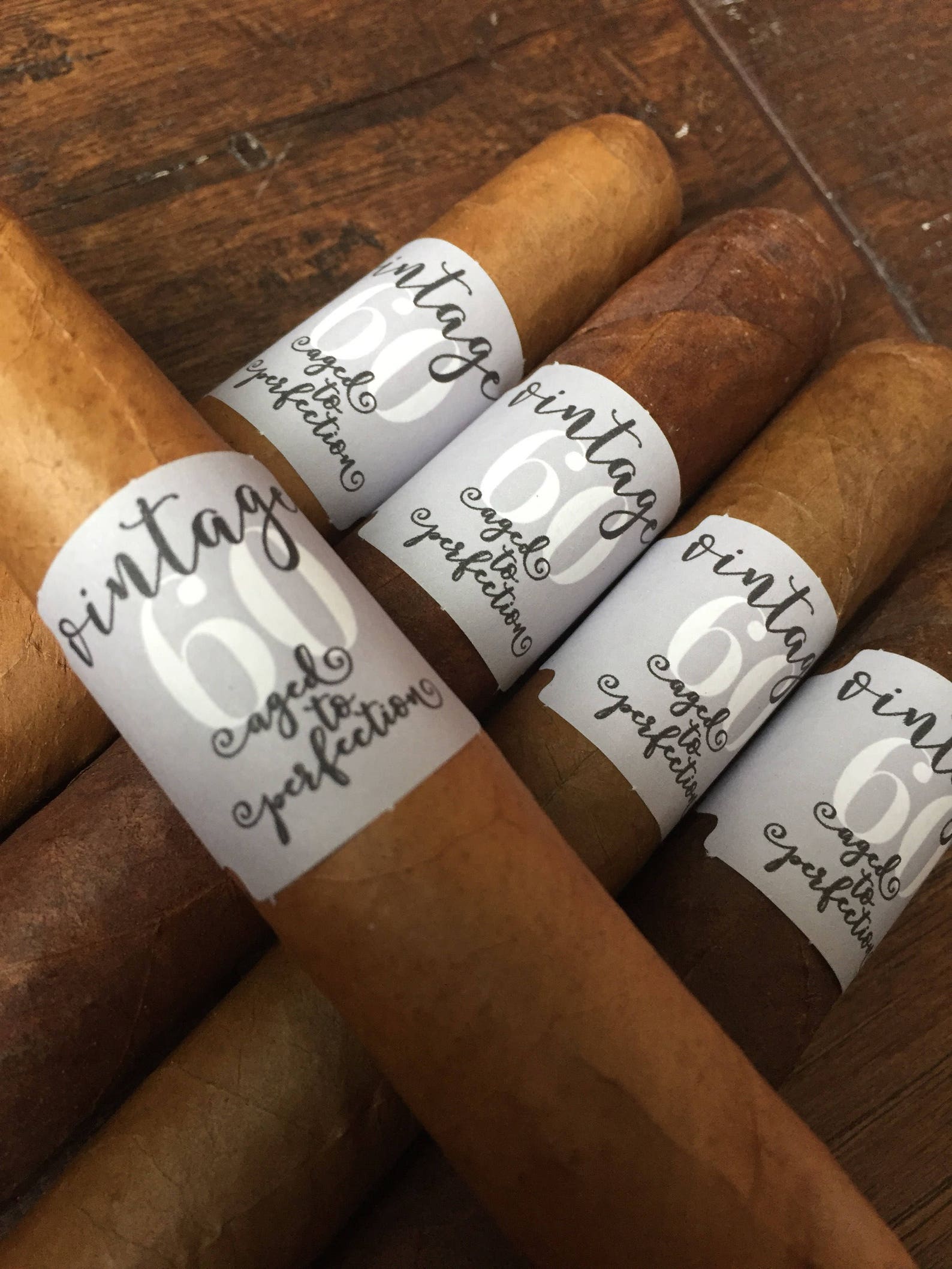 Cigar Label birthday cigar Label Cigar aged to perfection | Etsy