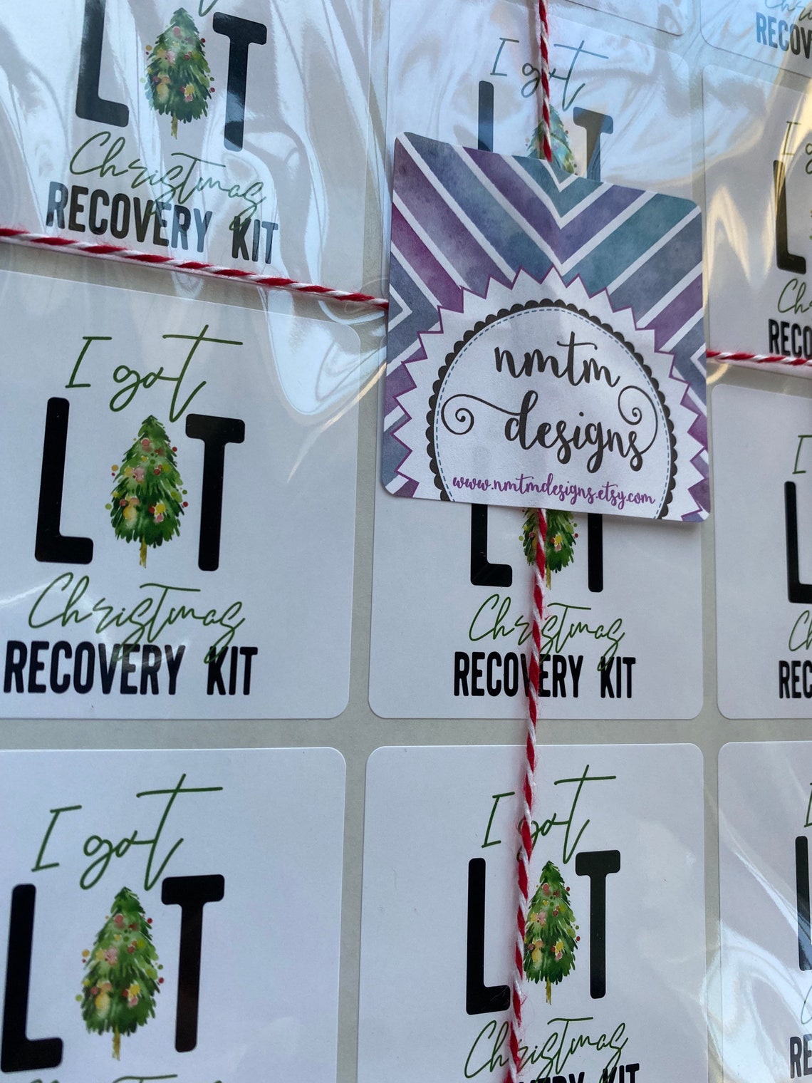 Christmas Recovery Kit Christmas Hangover Sticker Holiday | Etsy