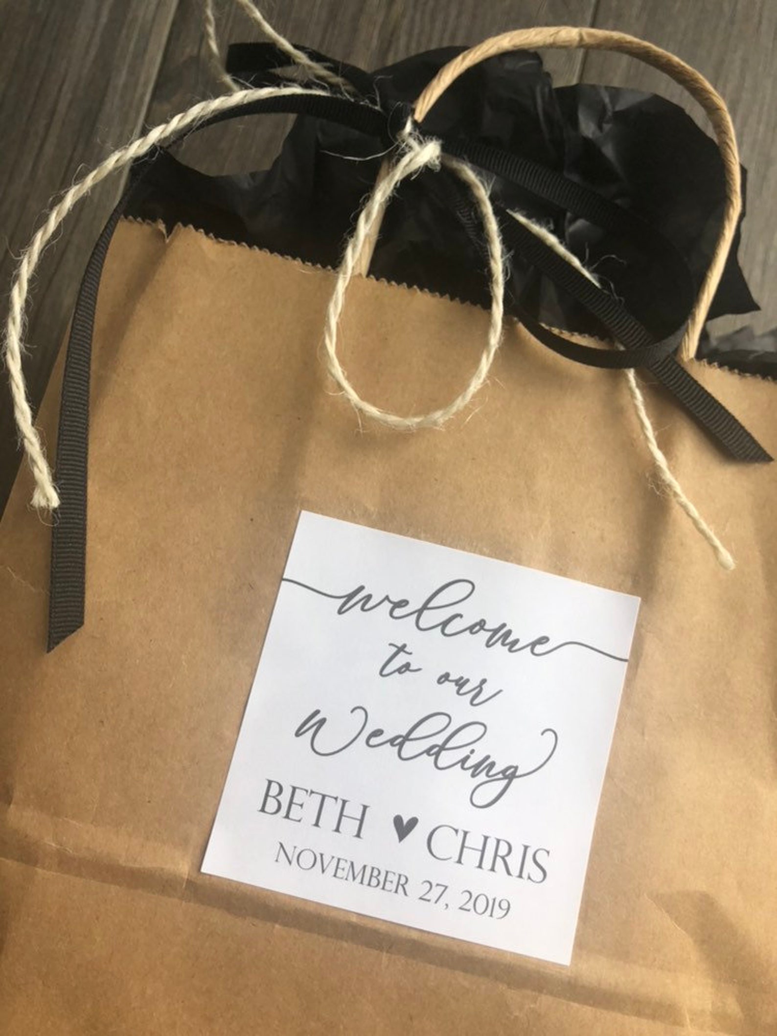 Personalized Welcome Bag Sticker, Hotel Bag Sticker, Hotel Gift Bag ...