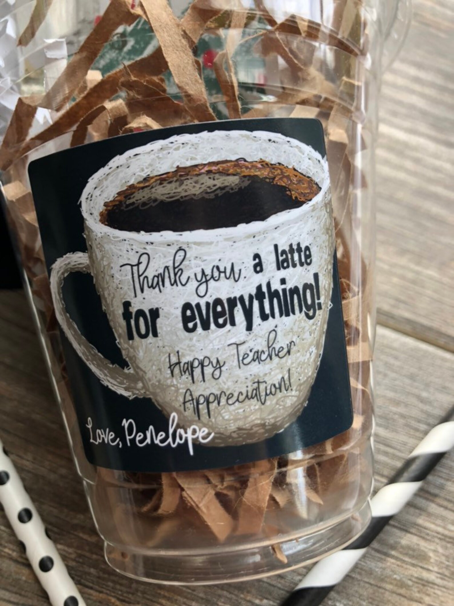 Coffee Gift Card Holder Teacher Appreciation Thank You Gift | Etsy