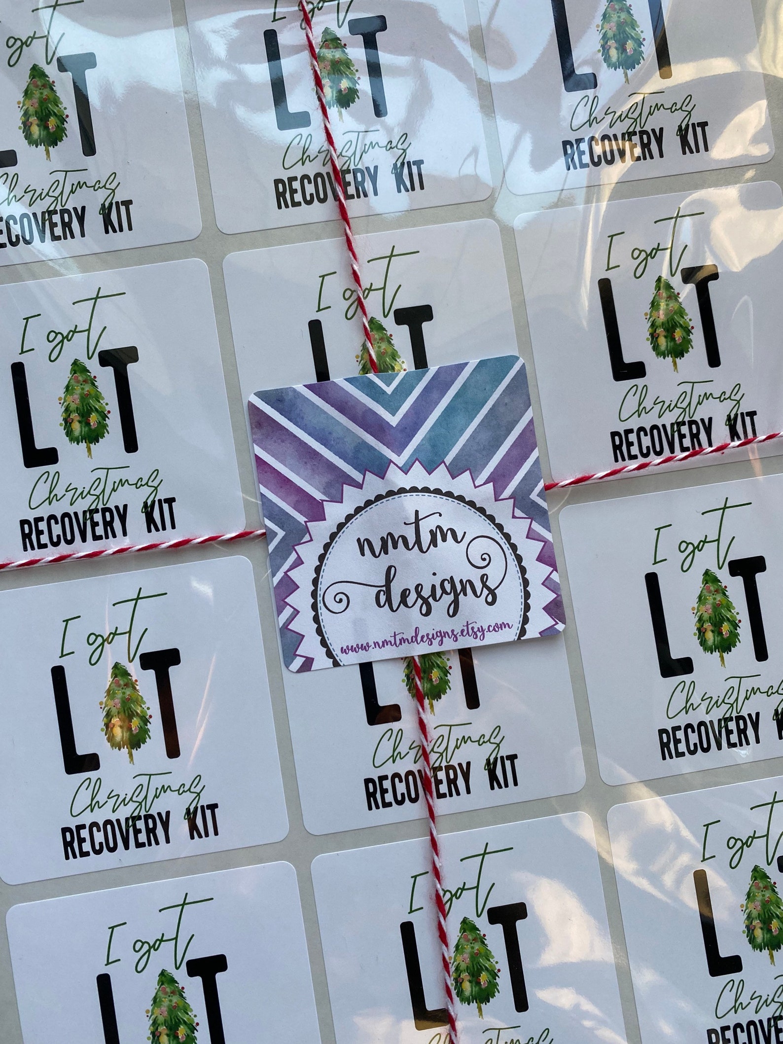 Christmas Recovery Kit Christmas Hangover Sticker Holiday | Etsy