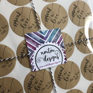 Spread the Love Label, Spread the Love Sticker, Bridal Shower Favor ...