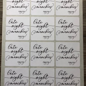 Late Night Munchies, Late Night Sticker, Midnight Snack Sticker ...