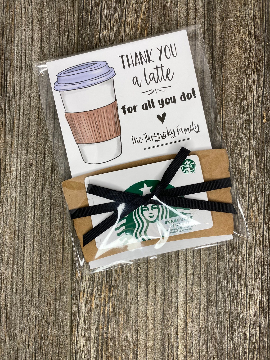 Thanks a Latte for All That You Do Gift Card Holder Cards for | Etsy