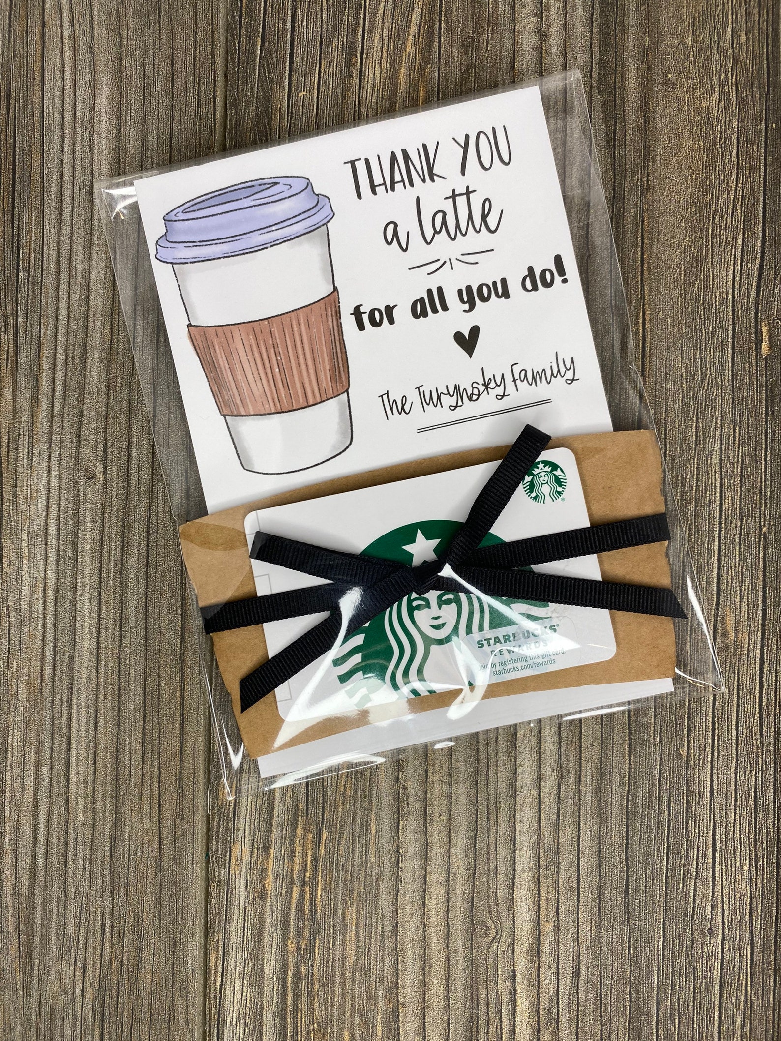 Thanks a Latte for All That You Do Gift Card Holder Cards for | Etsy