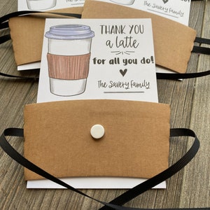 Thanks a Latte for All That You Do Gift Card Holder Cards for Teachers ...
