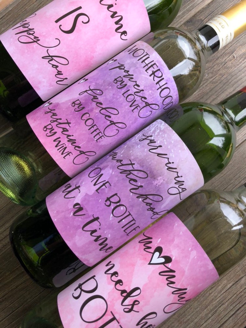 Mom Wine Labels Mother's Day Gift New Mom Gift Baby - Etsy