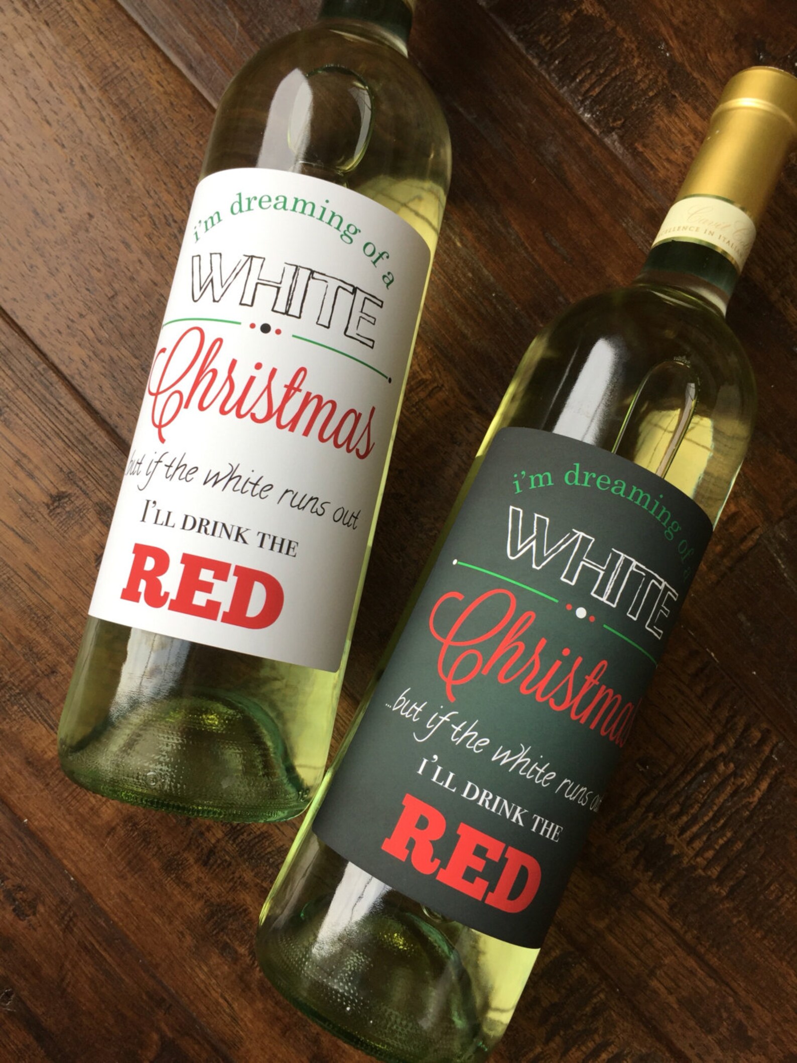 Christmas Wine Label-holiday Wine-christmas Wine Hostess Gift ...