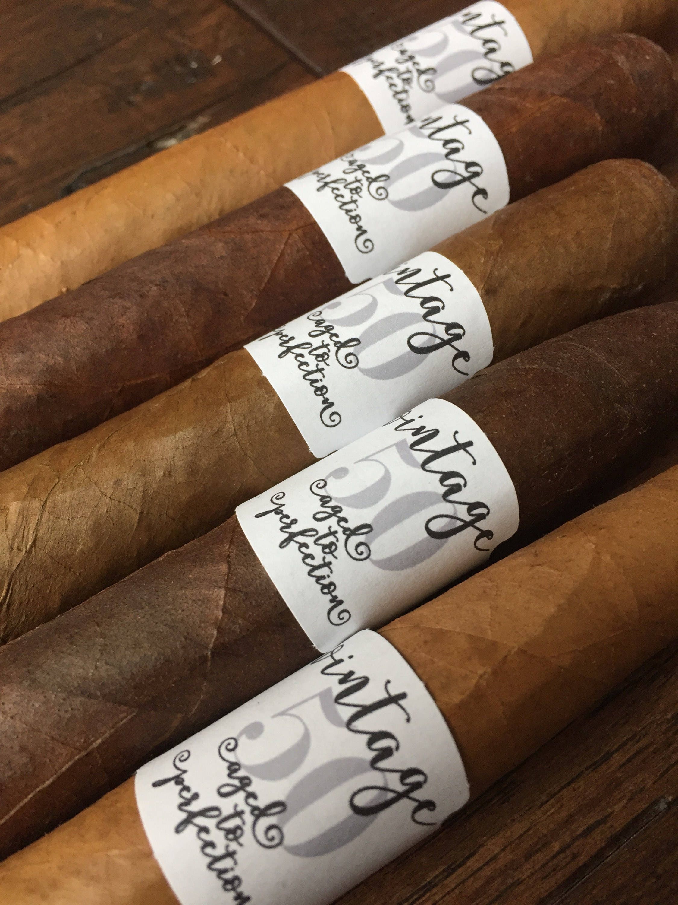 Cigar Label birthday cigar Label Cigar aged to perfection | Etsy