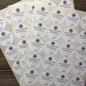 Hangover Kit Sticker, Wedding Hangover Sticker, Wedding Hangover ...