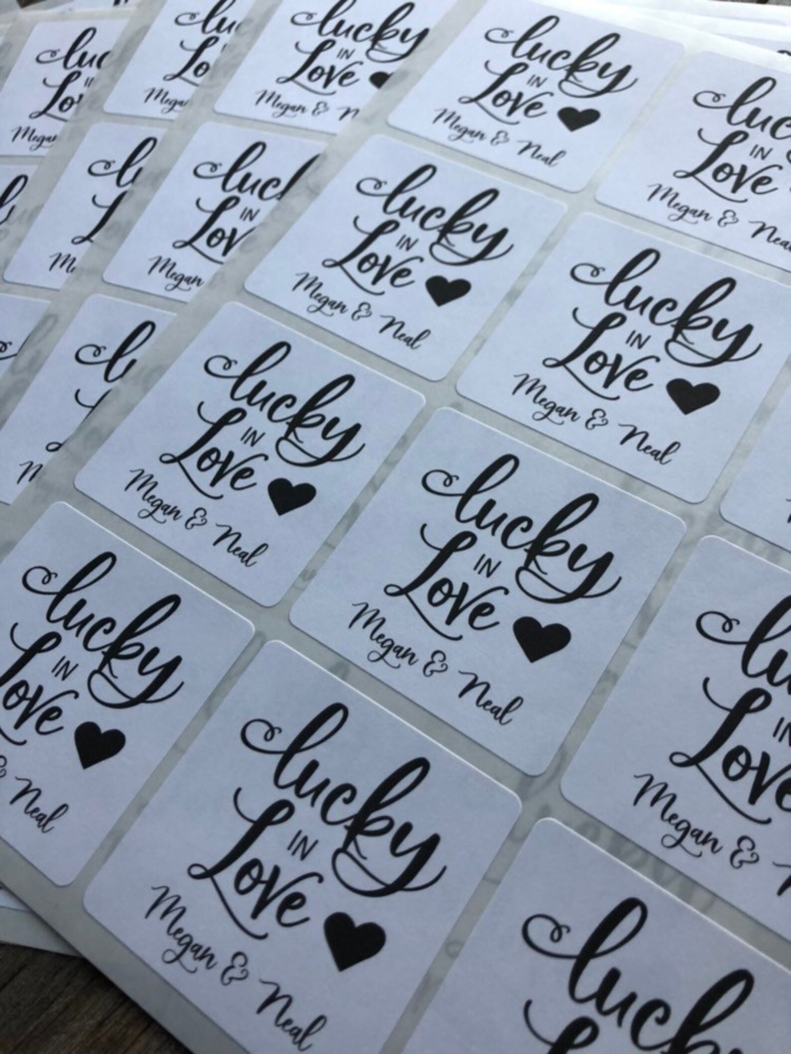 Lucky in Love Lottery Ticket Favor Sticker Lotto Sticker - Etsy