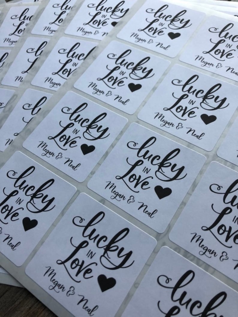 Lucky in Love Lottery Ticket Favor Sticker Lotto Sticker - Etsy Norway