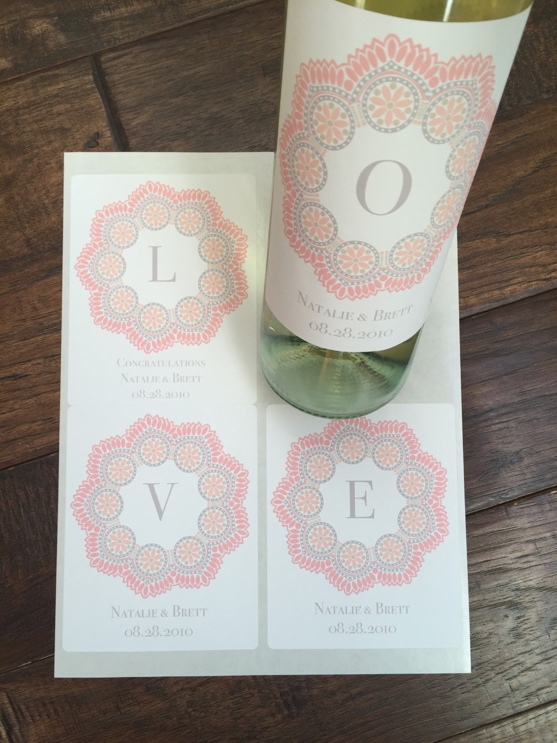 Love Wine, Anniversary Wine Labels, Wedding Wine Labels, Bridal Shower ...