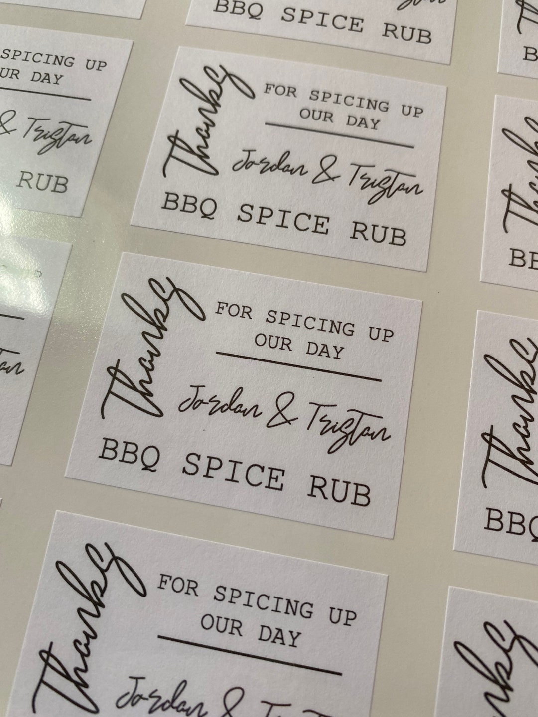 Spice Wedding Favor, Spice Bridal Shower Thank You Sticker for Favors ...