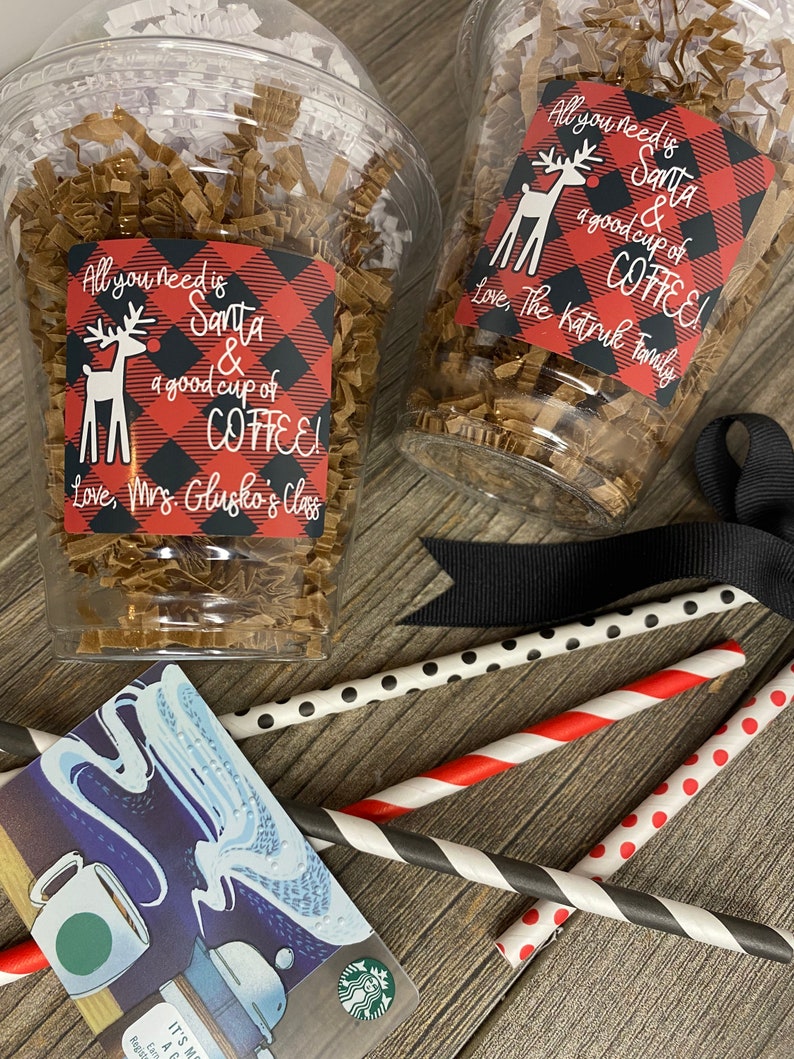 Christmas Coffee Gift Card Holders Stocking Stuffer Teacher - Etsy