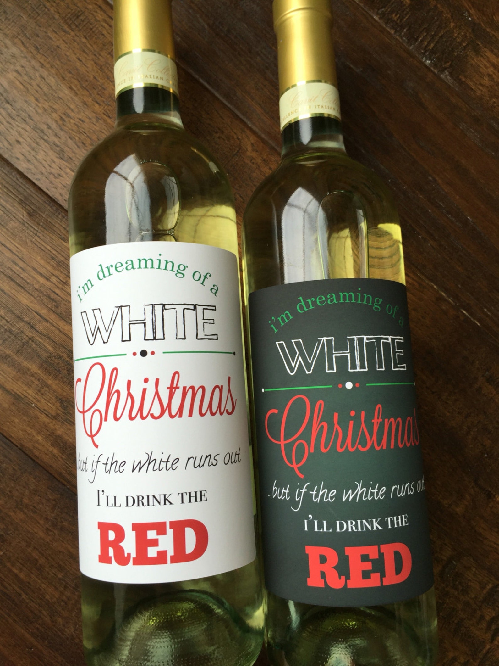 Christmas Wine Label-holiday Wine-christmas Wine Hostess Gift ...