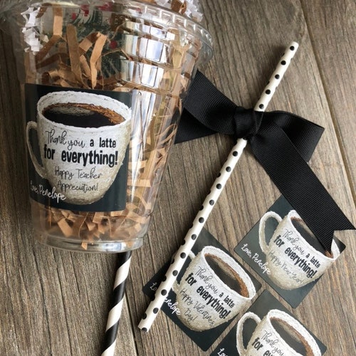 Coffee Cup Gift Card Holder Teacher Appreciation Thank You - Etsy