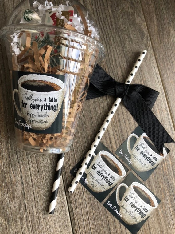 Coffee Gift Card Holder Teacher Appreciation Thank You Gift | Etsy