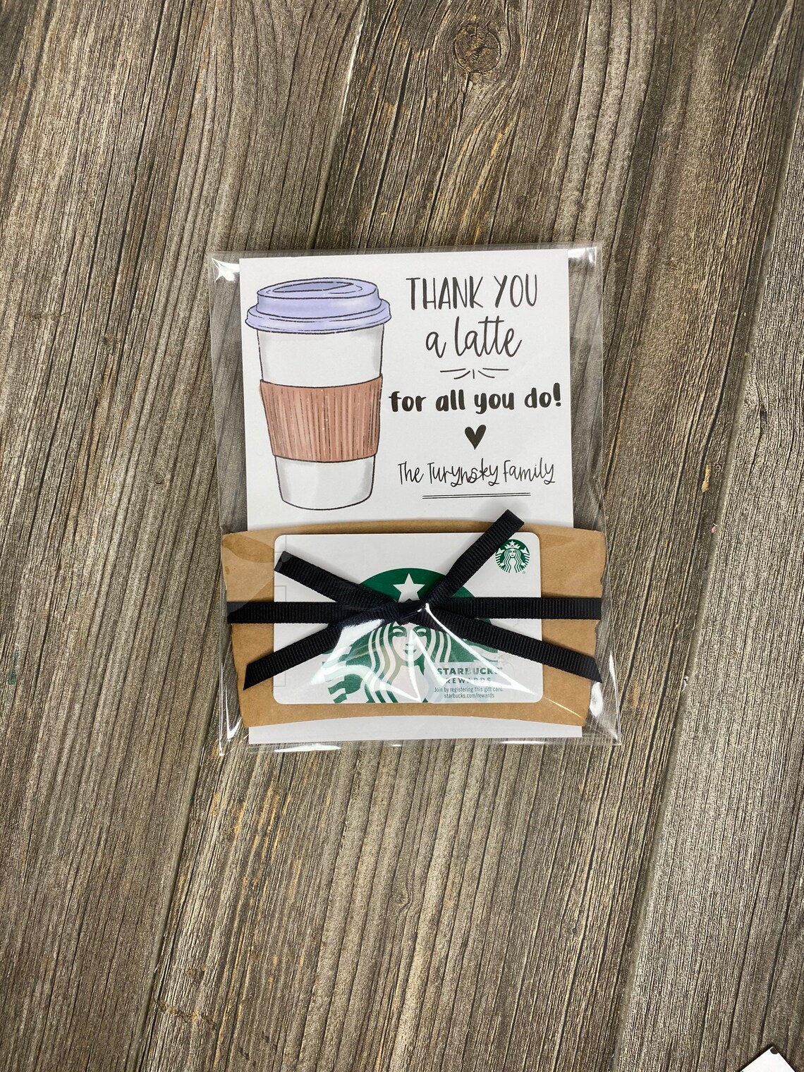 Thanks a Latte for All That You Do Gift Card Holder Cards for | Etsy
