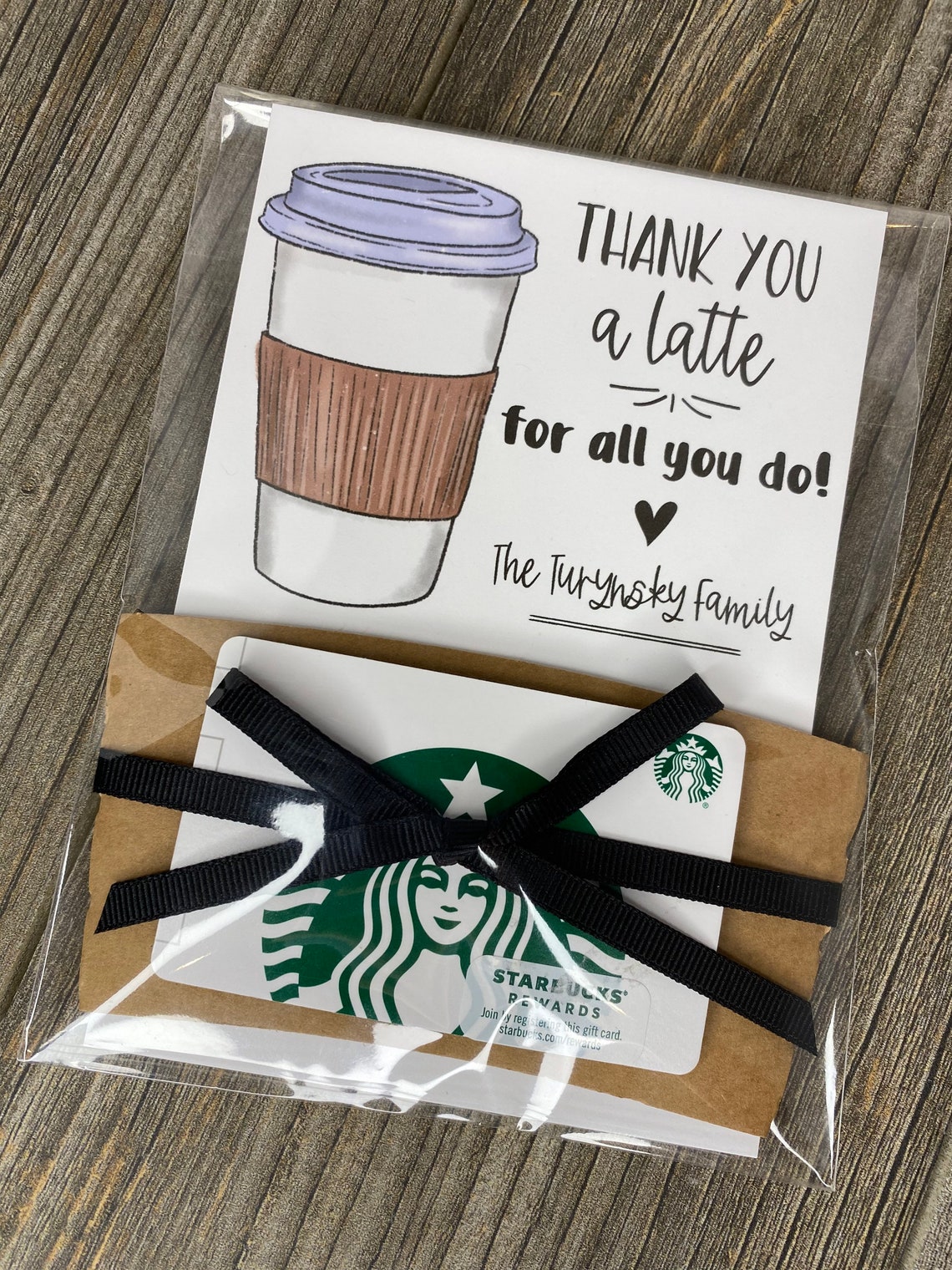 Thanks a Latte for All That You Do Gift Card Holder Cards for | Etsy
