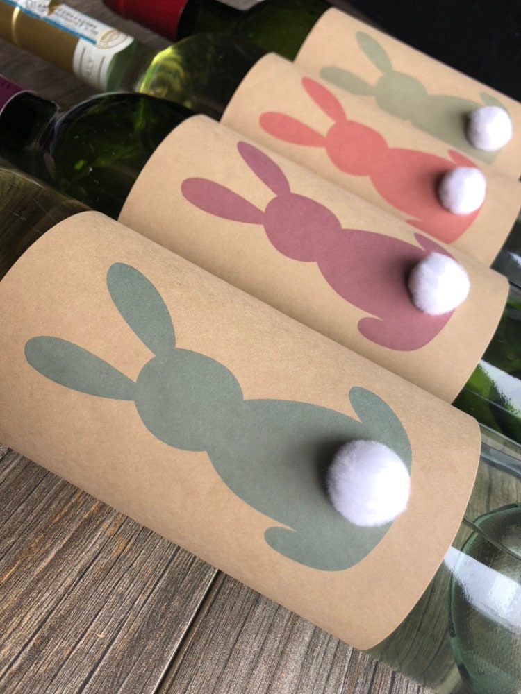 Easter Bunny Wine Label Table Decoration Baby Shower - Etsy.de