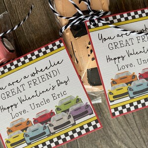 Kids Valentine's Day Cards Car Sidewalk Chalk, Kids Valentine Favors ...