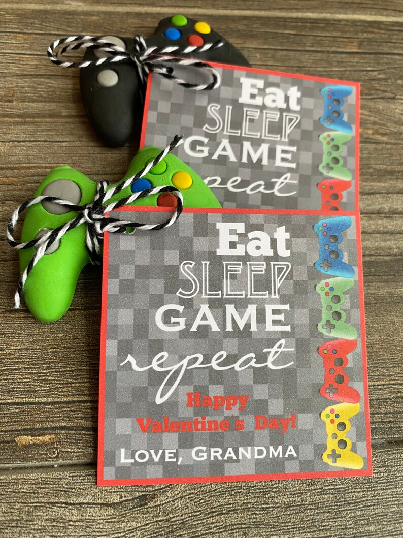 Video Gamer Valentine's Day Card for Kids Class Parties - Etsy